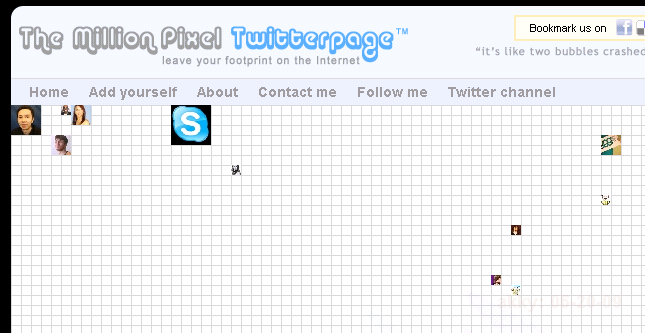 100万ピクセルツイッターページ – 秋元